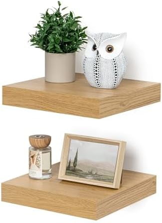 FTVUOBUONO 12 Inch Floating Shelf Rustic Wood Wall Shelves for Wall ...