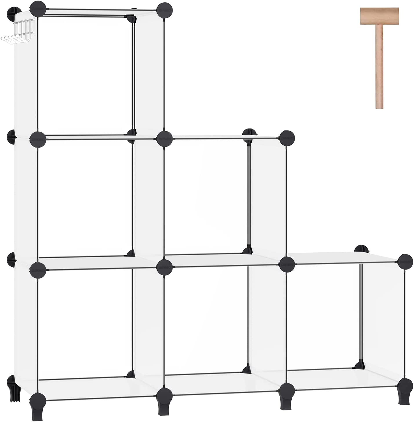 FTVUOBUONO 16 Cubes Storage Organizer Bookcase Display Shelf with ...