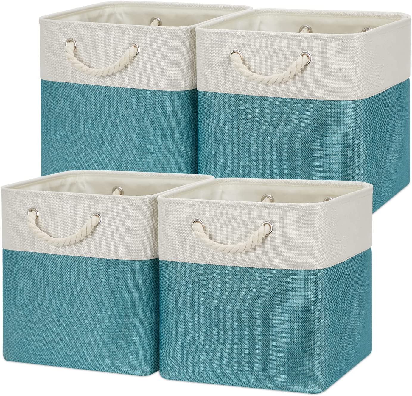 hkahxbgd Cubes Storage Baskets 11 Inch Cube Storage Bins 4 Pack Fabric ...