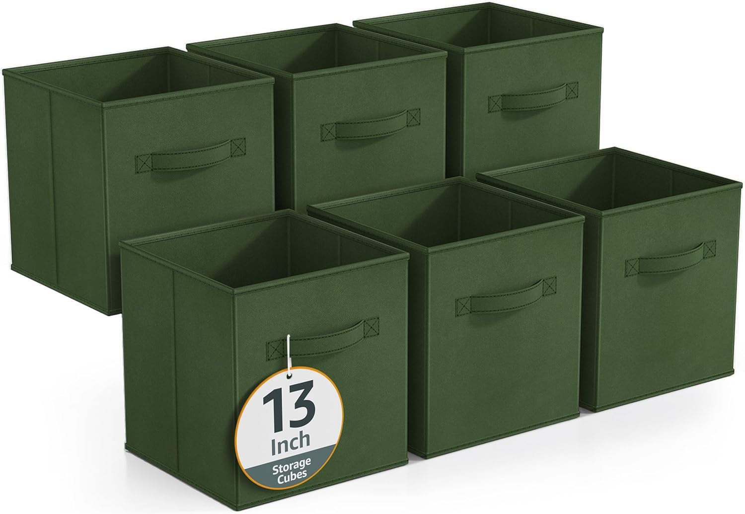 FTVUOBUONO Foldable Storage Cubes - 6 Fabric Baskets for Organizing ...