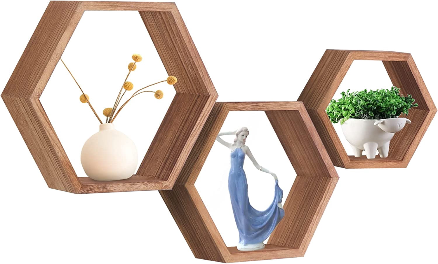 FTVUOBUONO Hexagon Floating Shelves Honeycomb Shelf Octagon Shelves ...