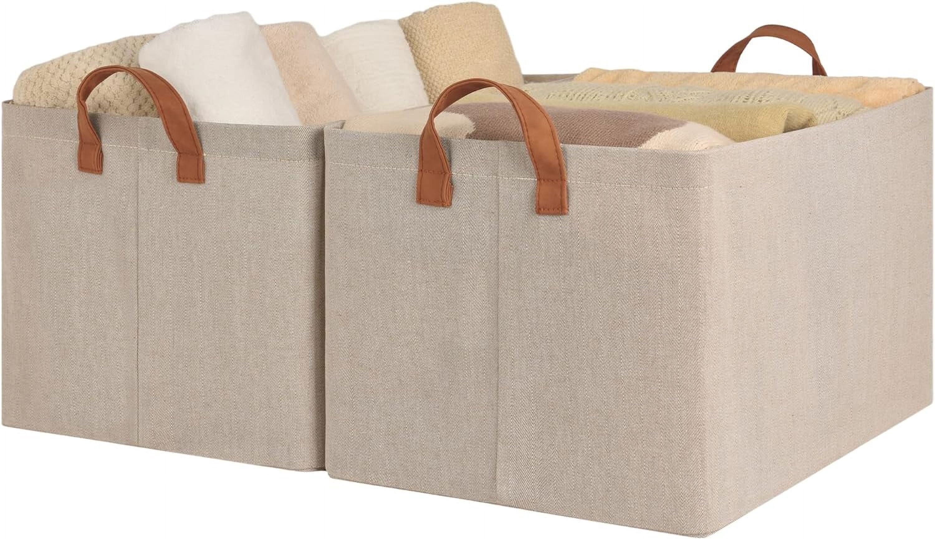 FTVUOBUONO Storage Bins Shelves Baskets for Organizing Large Fabric ...