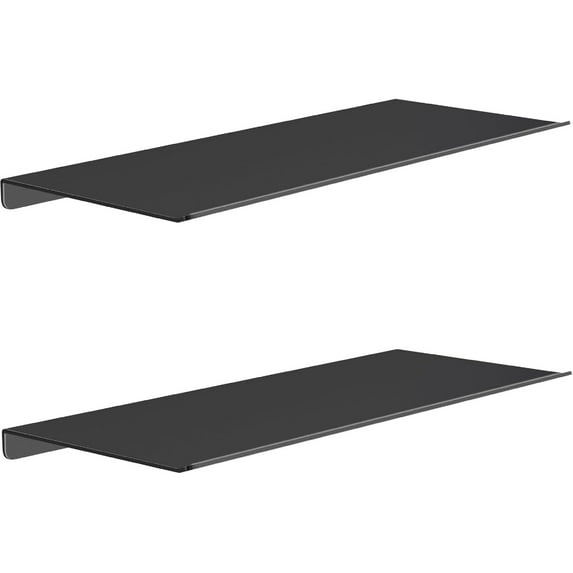 FU NENG 12" Small Floating Shelves for Wall, Metal Wall Mounted Shelf ...