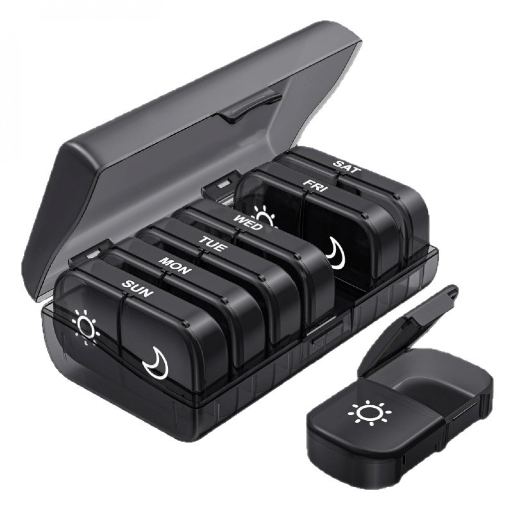 FU NENG Weekly Pill Organizer 2 Times a Day, Pill Box 7 Day with One ...