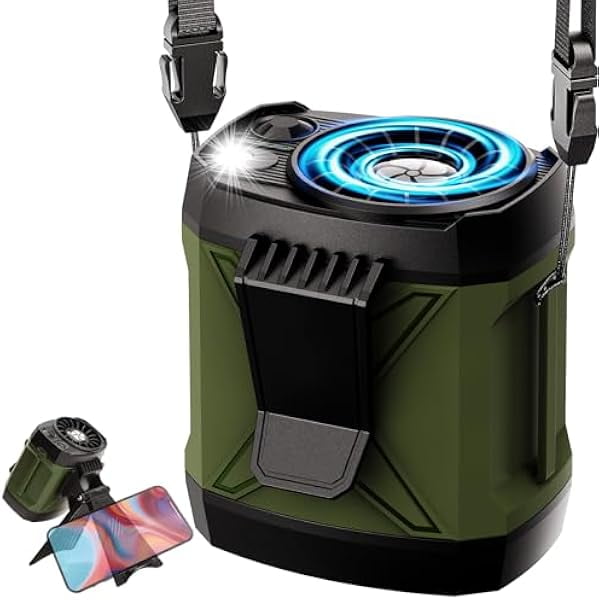 FU1999Portable Fan Rechargeable,4 Speeds Strong Airflowt,Battery ...