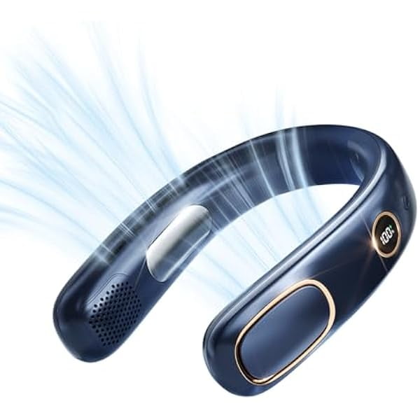 FU1999Portable Neck Fan Personal Bladeless Hands Free 6000mah Neck Fan ...