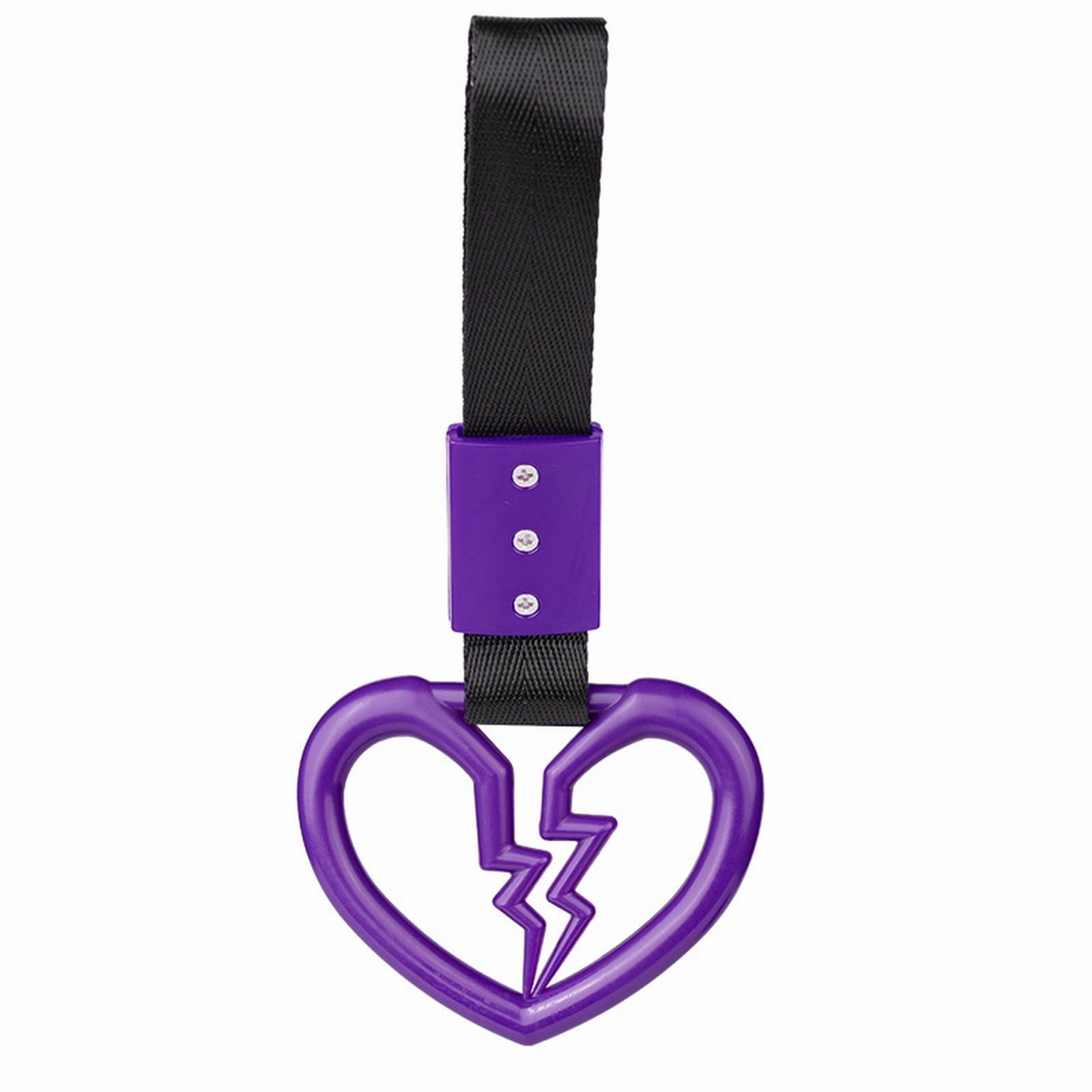 FUAIOKT Broken Heart Shaped Car Handle Straps Hang Ring Rear Bumper ...