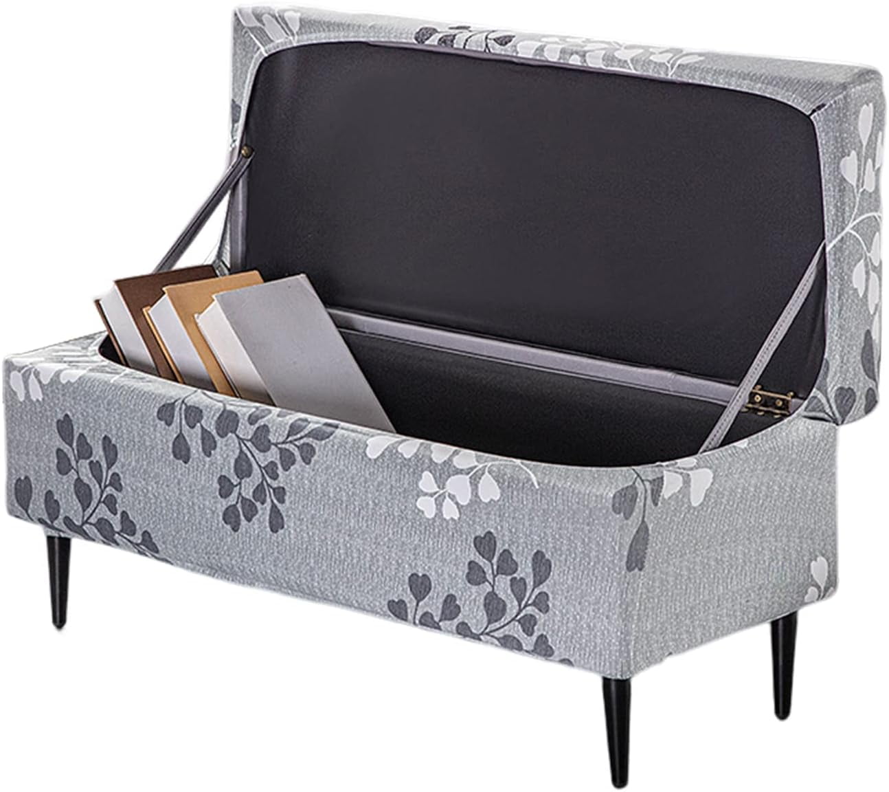 FUANGUI Ottoman Cover Slipcovers Rectangular Printed Folding Stretch ...