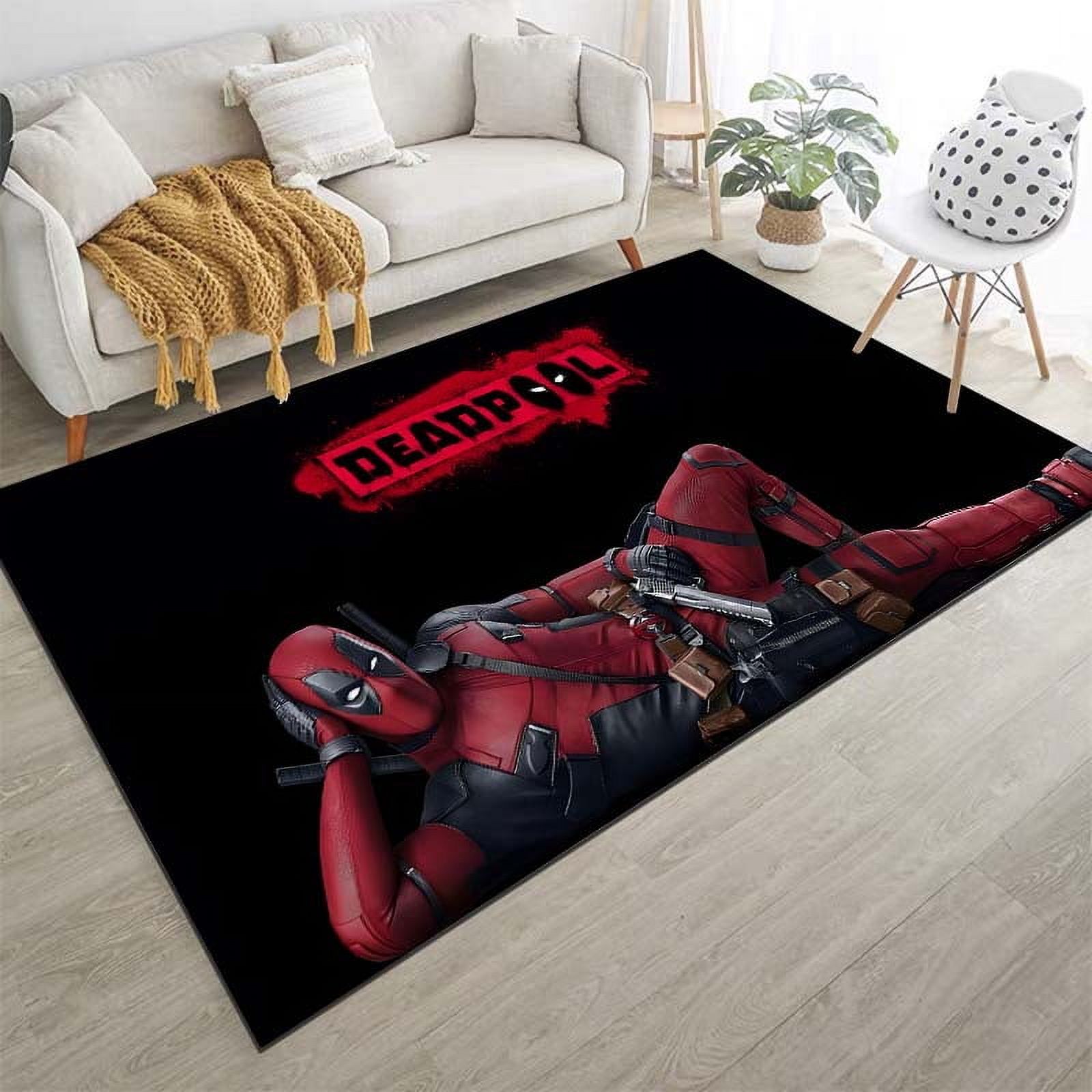 FUBUKED Dead pool Rug Ultra Soft Cartoon Rugs for Bedroom Bathroom Home ...