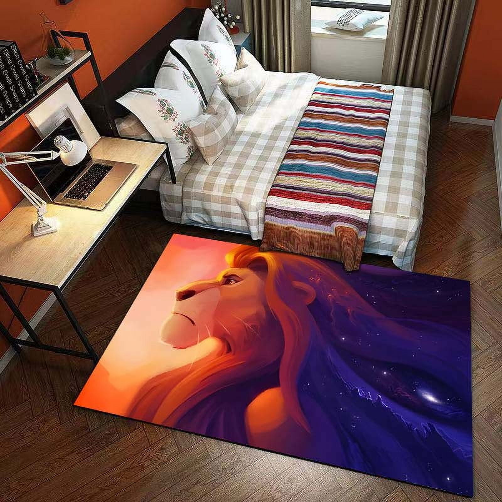 FUBUKED Lion King Rug Ultra Soft Cartoon Rugs for Bedroom Bathroom Home ...