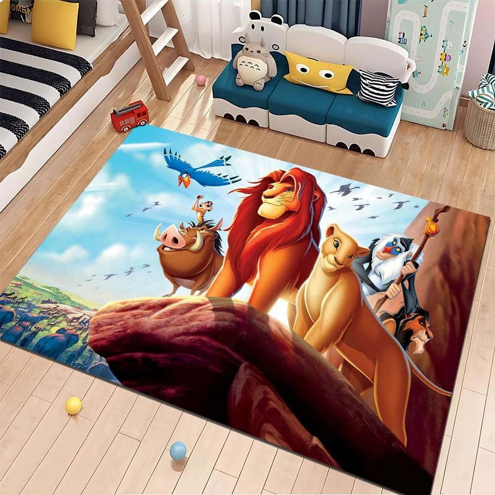 FUBUKED Lion King Rug Ultra Soft Cartoon Rugs for Bedroom Bathroom Home ...