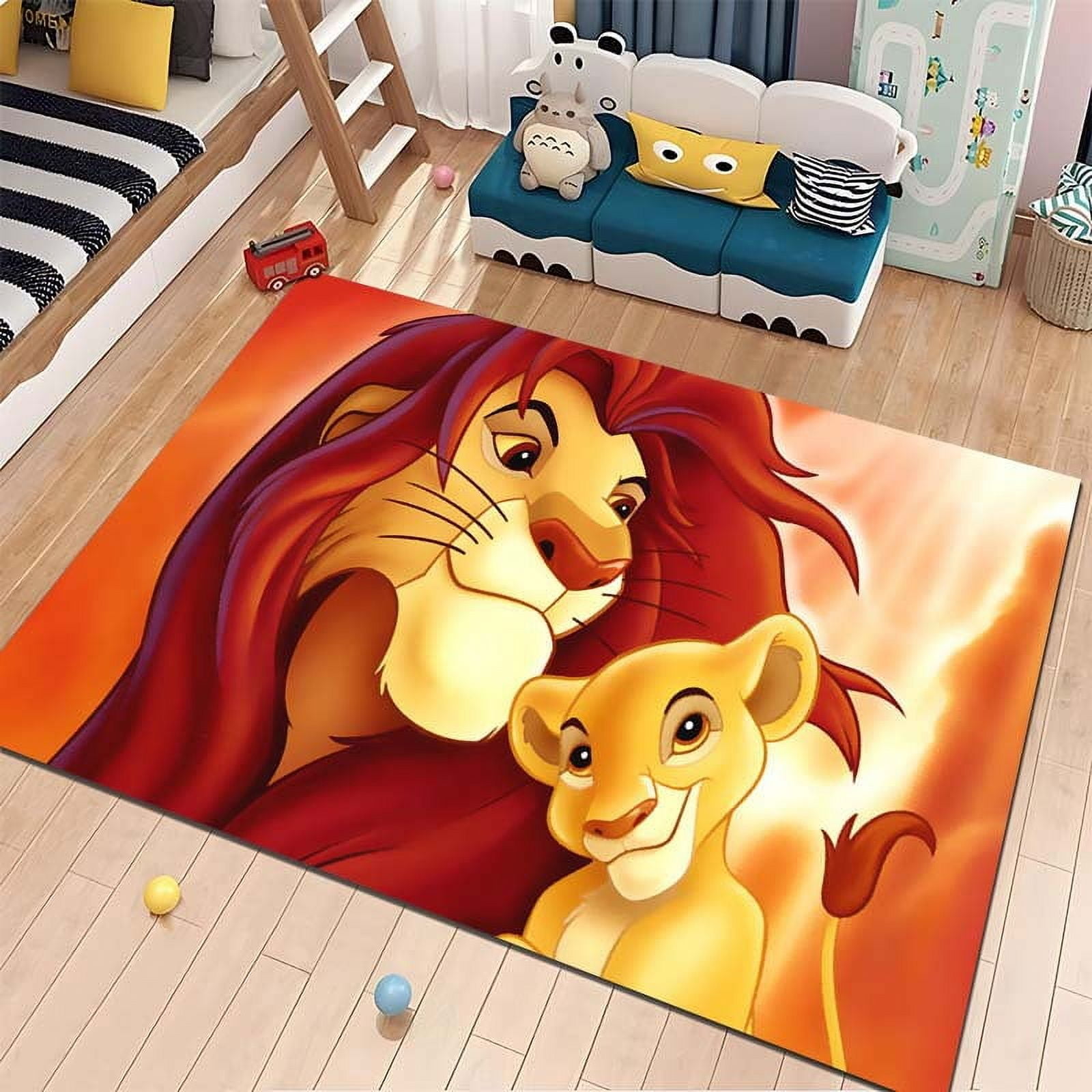 FUBUKED Lion King Rug Ultra Soft Cartoon Rugs for Bedroom Bathroom Home ...