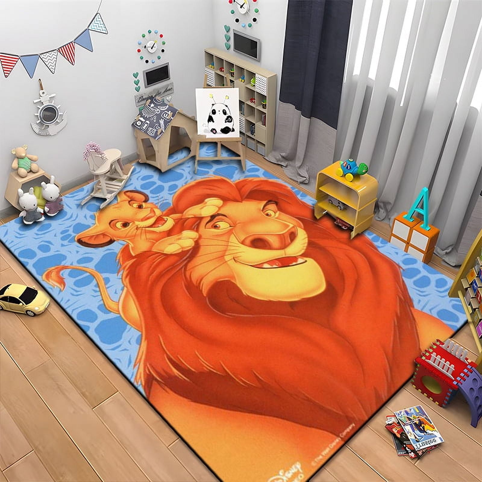 FUBUKED Lion King Rug Ultra Soft Cartoon Rugs for Bedroom Bathroom Home ...