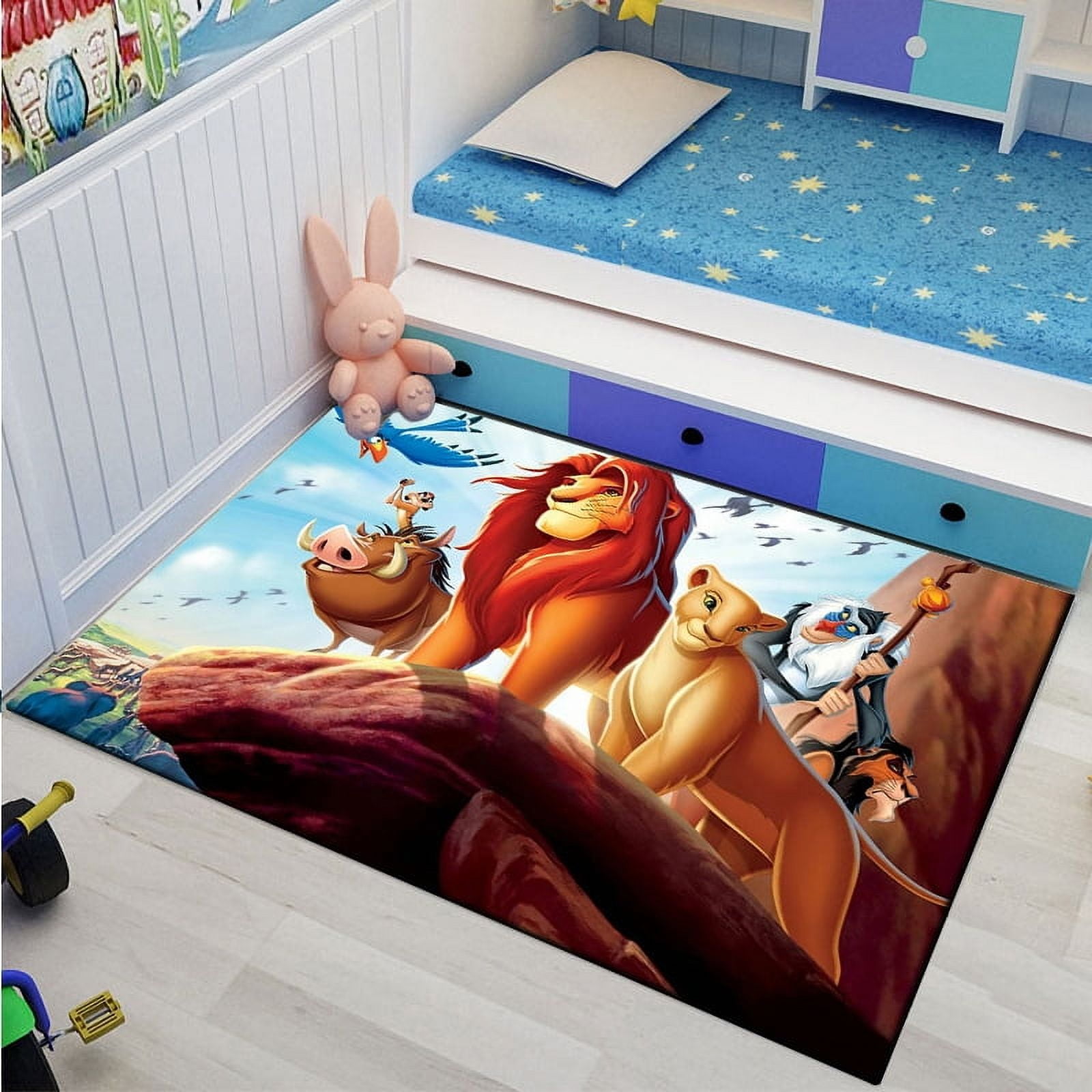 FUBUKED Lion King Rug Ultra Soft Cartoon Rugs for Bedroom Bathroom Home ...