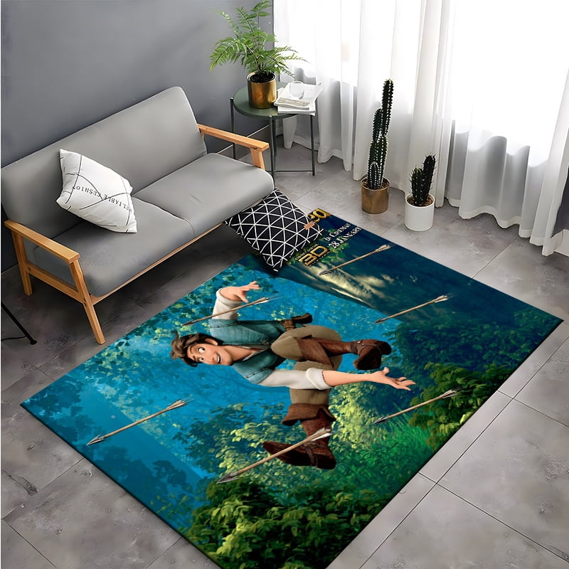FUBUKED Princess Ra punzel Rug Ultra Soft Cartoon Rugs for Bedroom ...