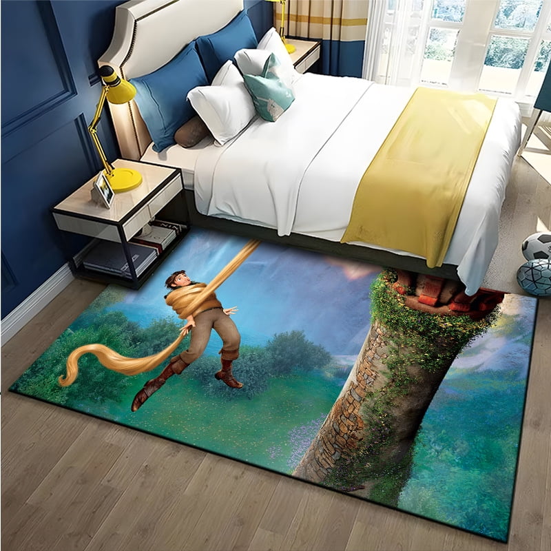 FUBUKED Princess Ra punzel Rug Ultra Soft Cartoon Rugs for Bedroom ...