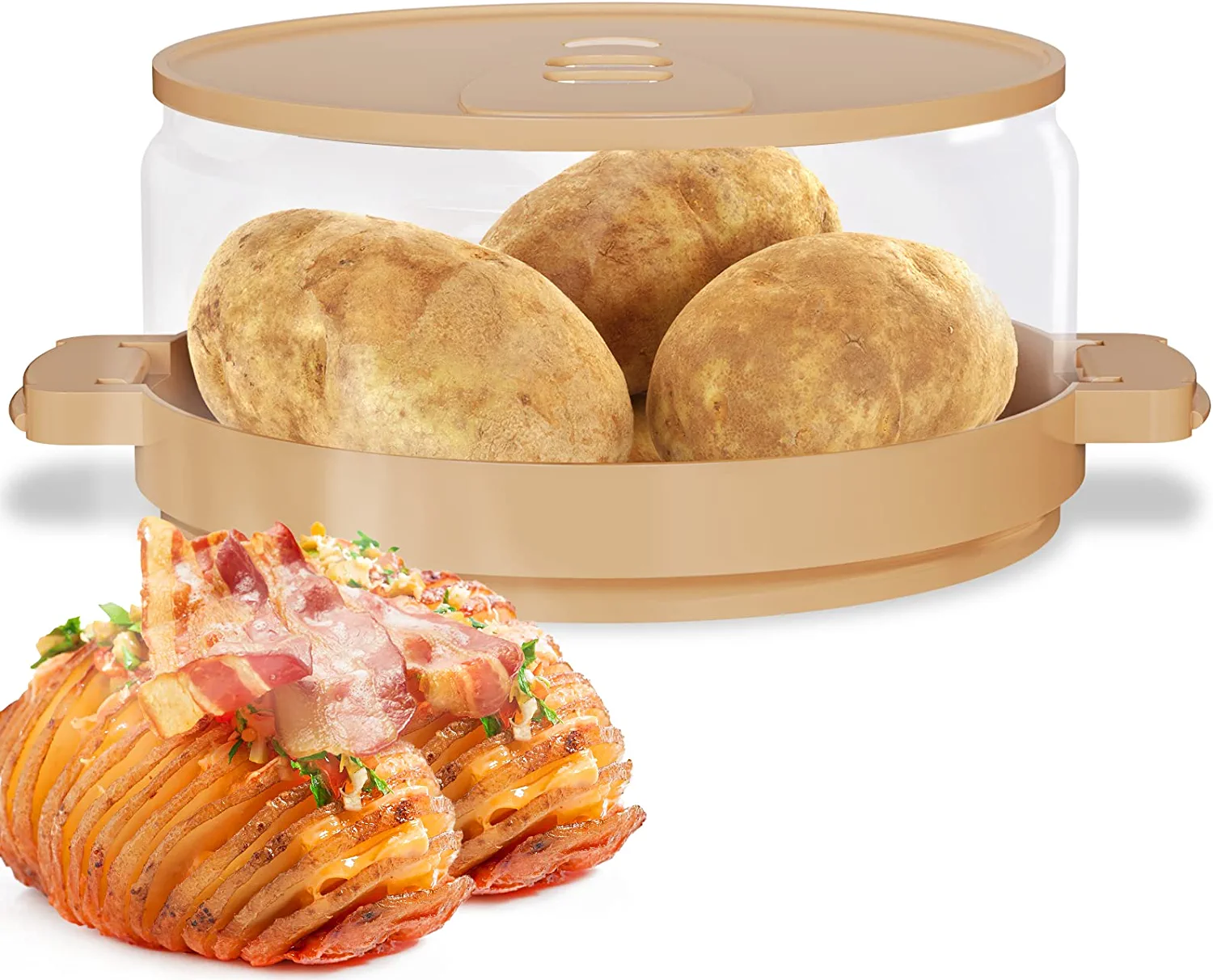 FUCHEGN Microwave Baked Potato Cooker, Cooks In Minutes Tender & Fluffy ...