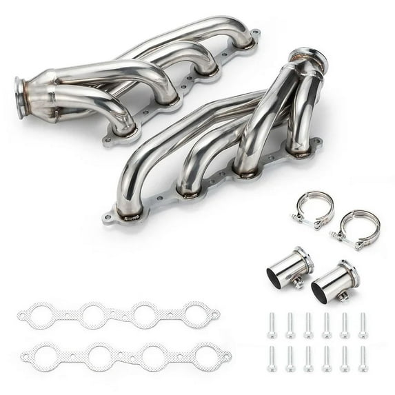 FUDA INDUATRIES Exhaust Header For C-10 LS Chevy GMC LS1 LS2 LS3 Shorty ...