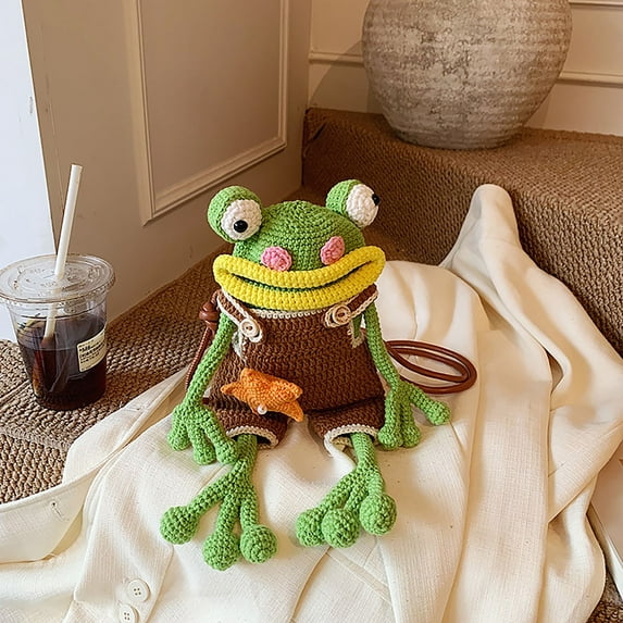 FUDUUIU Handmade Crochet Big Mouth Crossbody Bag for Women, Cute Phone ...