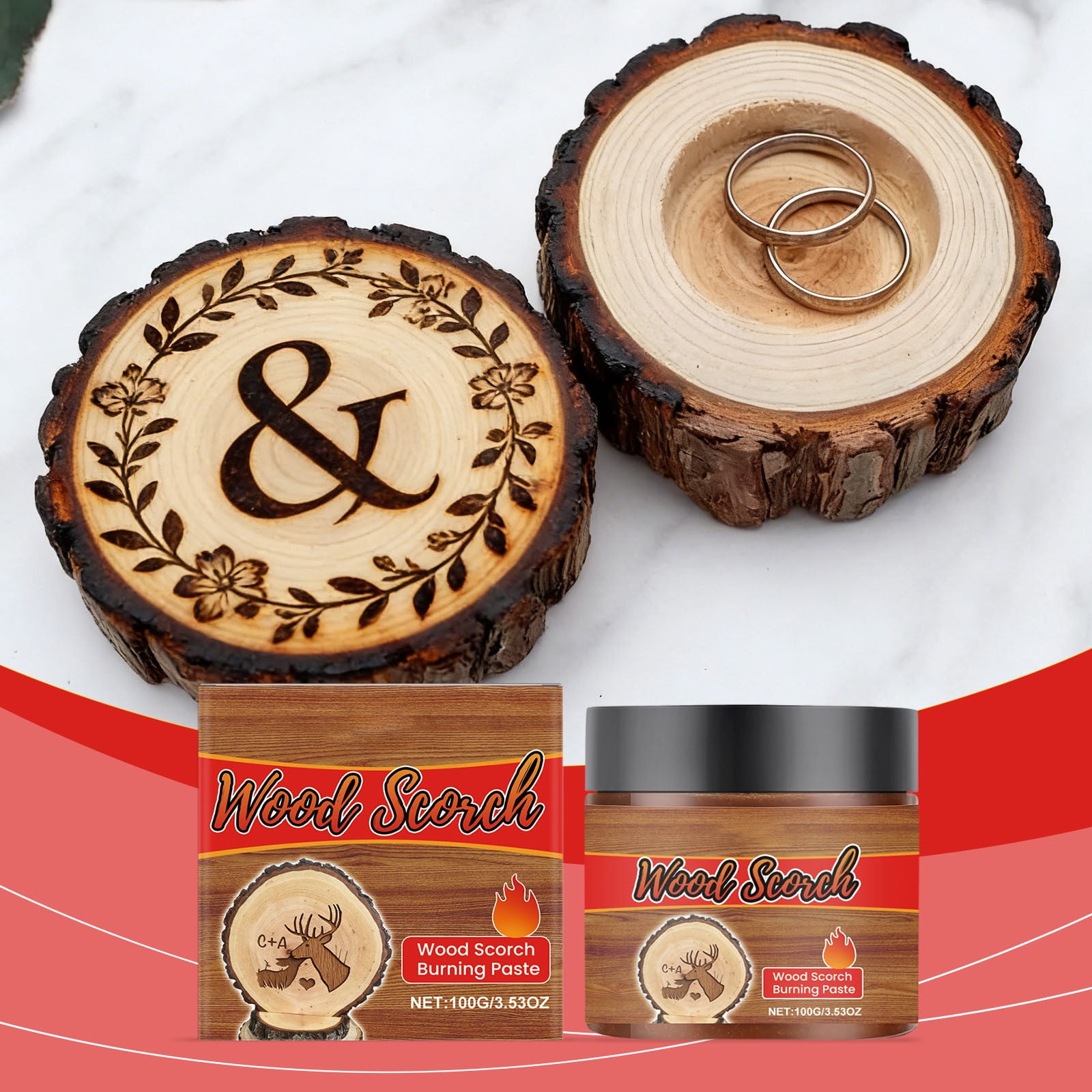 FUDUUIU Wood Burning Paste for Woodworking - Realistic Wood Grain ...