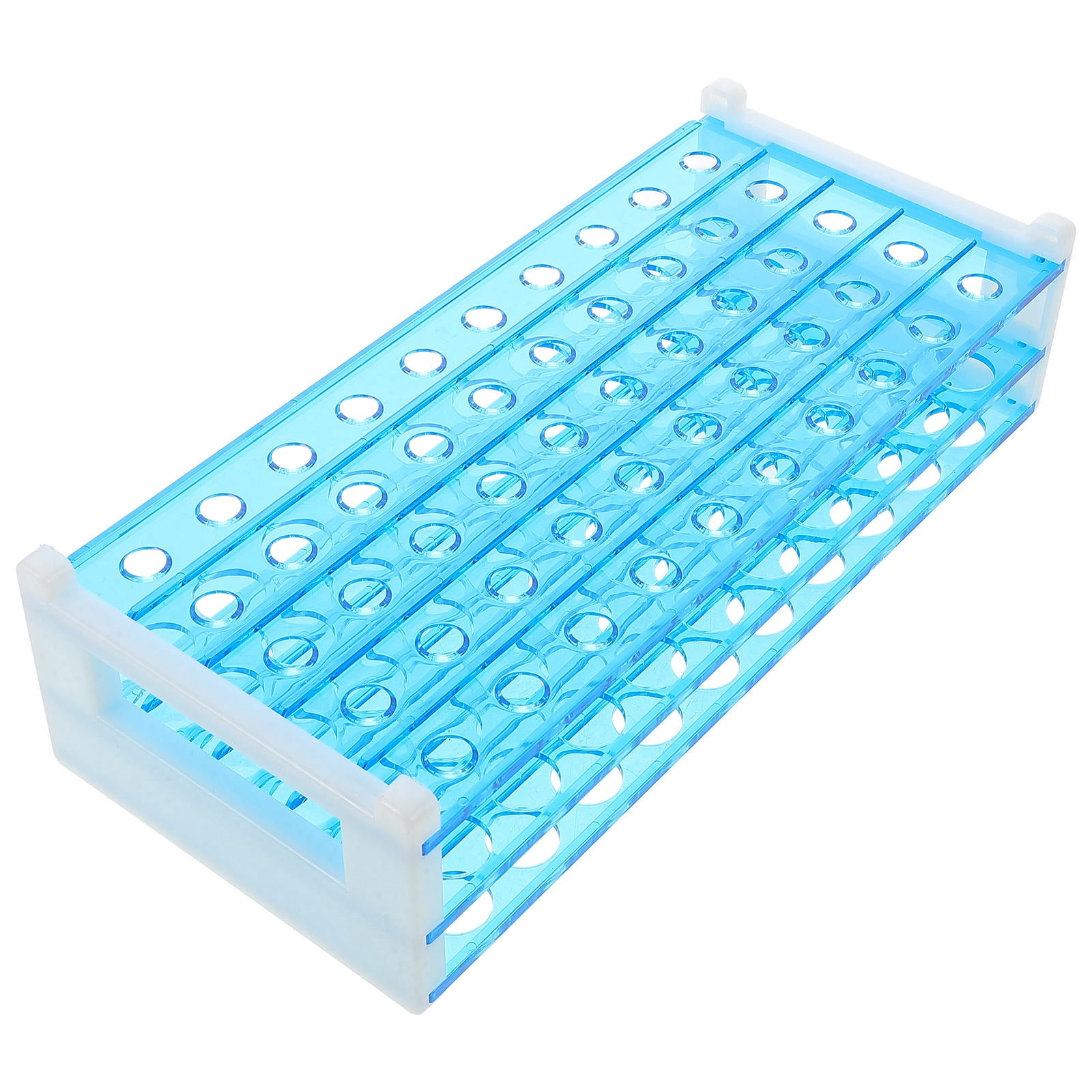 FUEENIRVA 1 Set Sky-Blue Test Tube Rack for Clear Plastic Test Tubes in ...