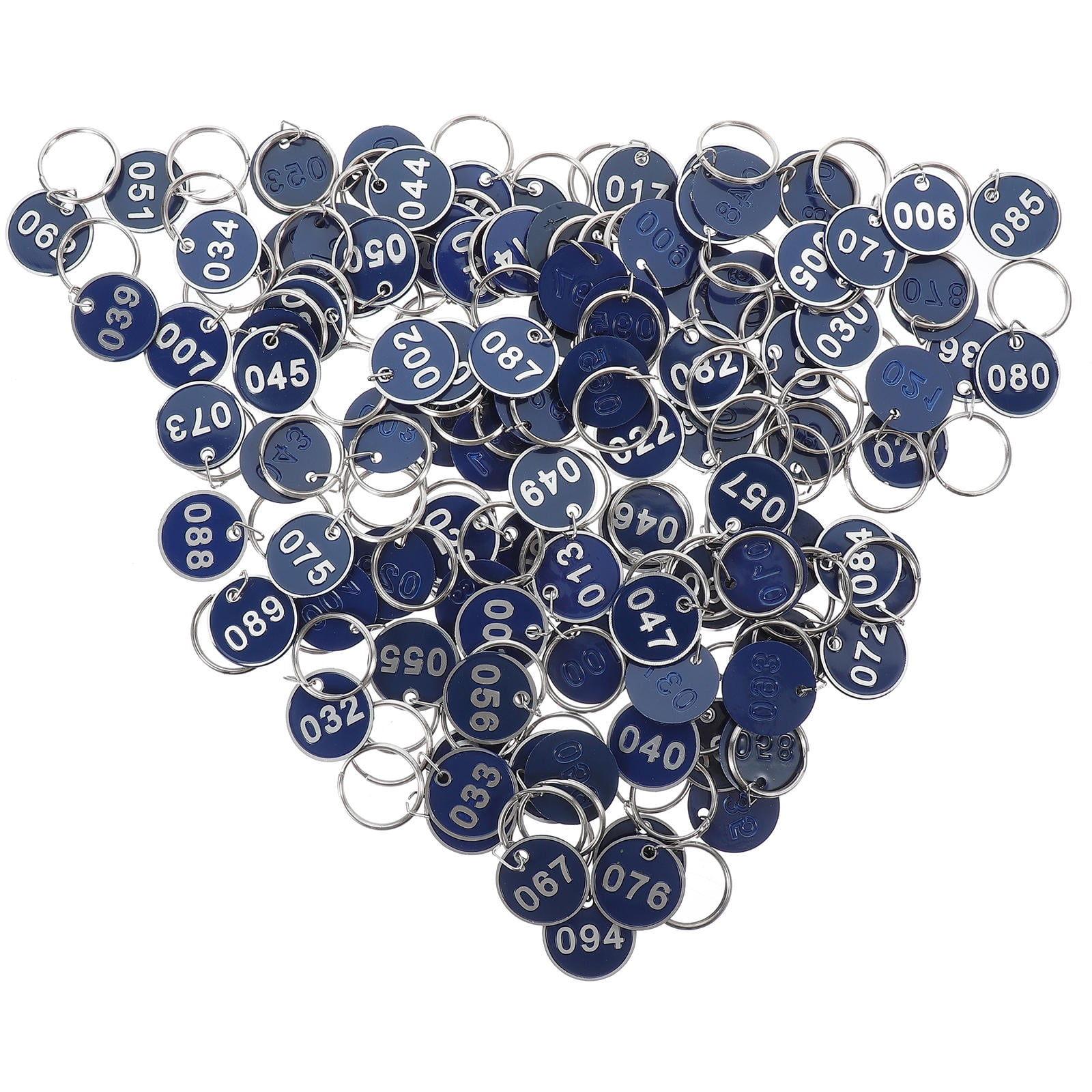 FUEENIRVA Brass Numbered Key Tags Key Identification Blue 100Pcs 1.2x1 ...