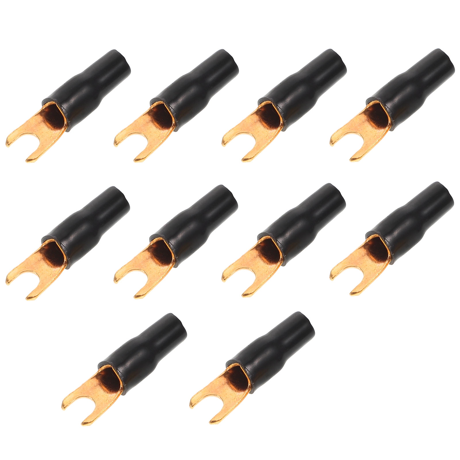 FUEENIRVA 10Pcs Electrical Spade Terminals Aluminum Fork Spade Wire ...