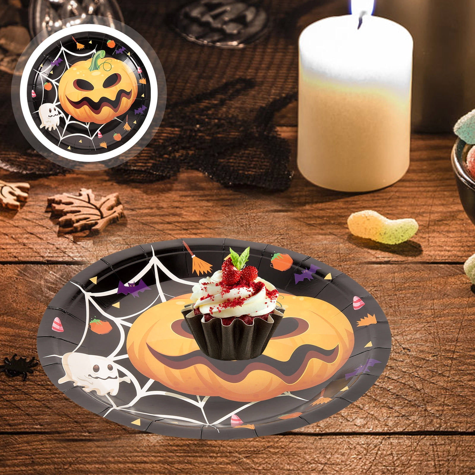 FUEENIRVA 10Pcs Per Set Themed Paper Plates Assorted Color Square ...