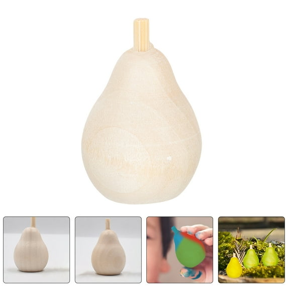 FUEENIRVA DIY Unfinished Wooden Fruit Figurines Craft Ornaments 10pcs ...