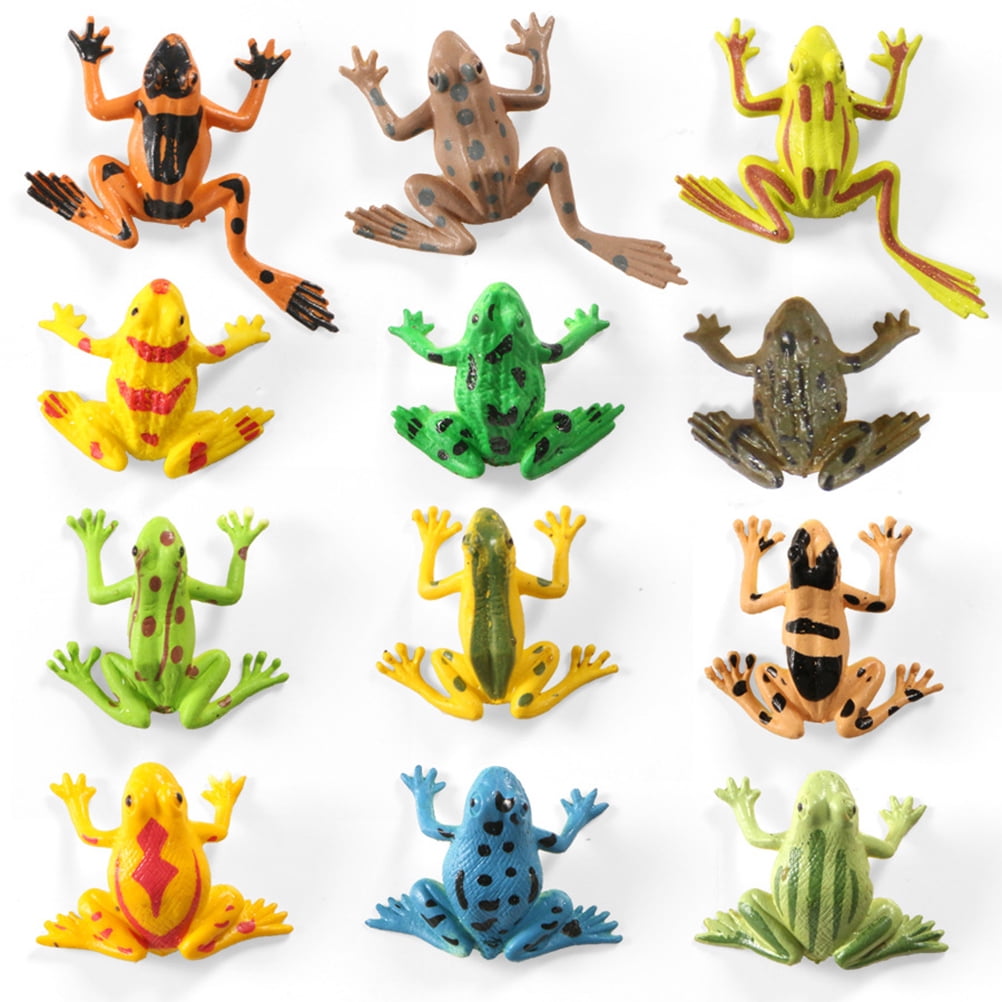 FUEENIRVA 12Pcs Frog Room Decor PVC Cute Frog For Families Decoration ...