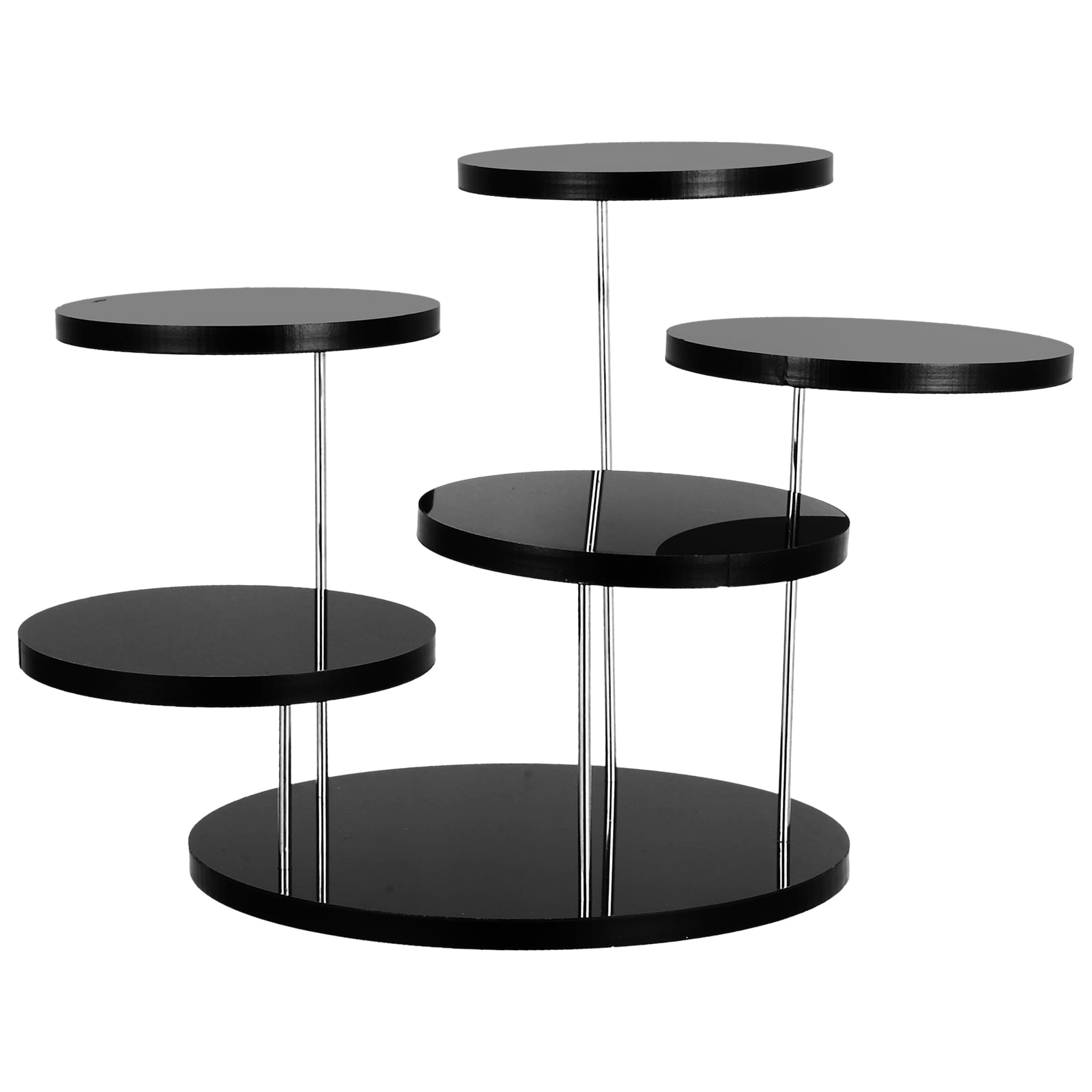 FUEENIRVA 1Pack Black Acrylic Rotating Jewelry Display Riser Organizer ...