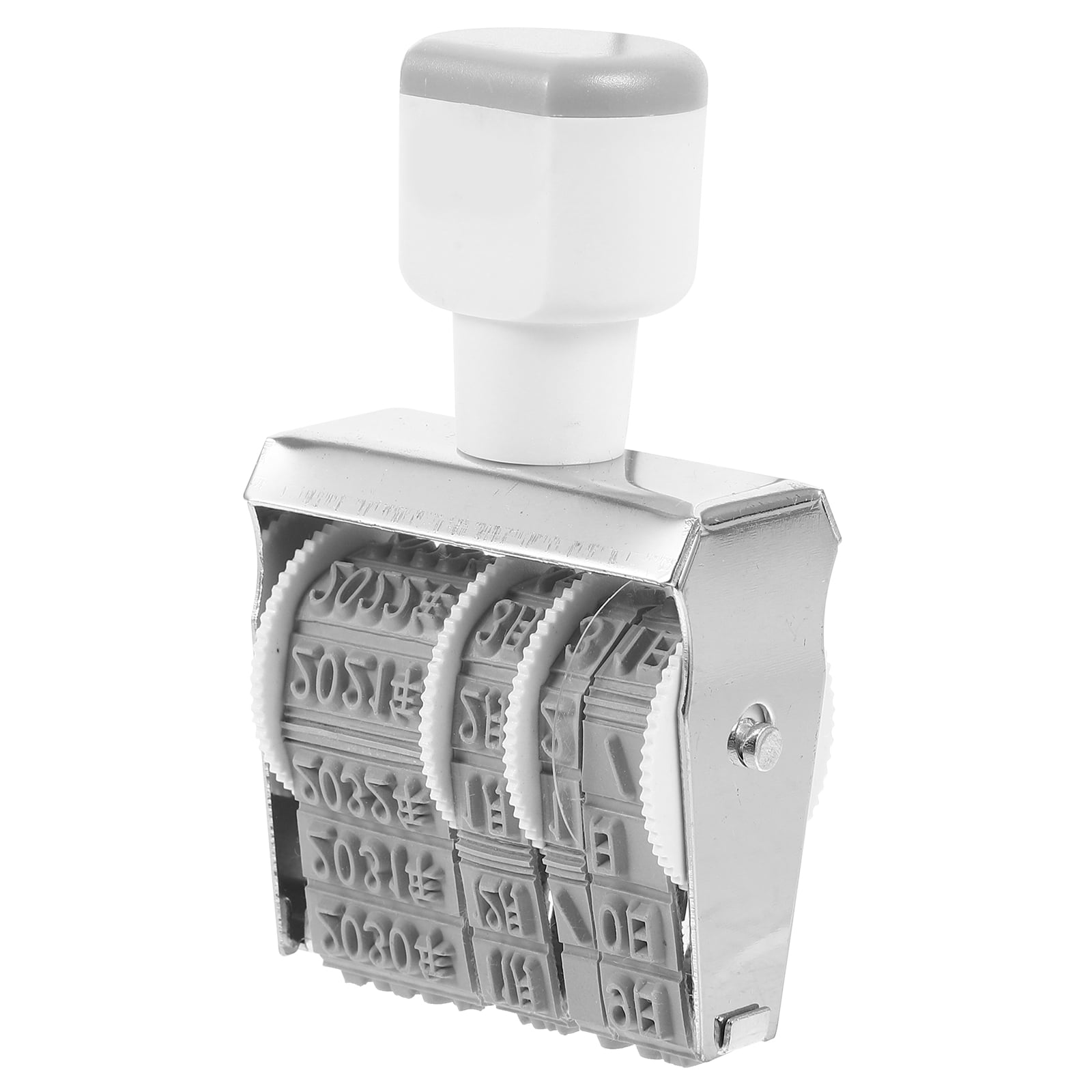 FUEENIRVA Self Ink Date Stamp Handheld Date Stamper Silver 1Pcs ...