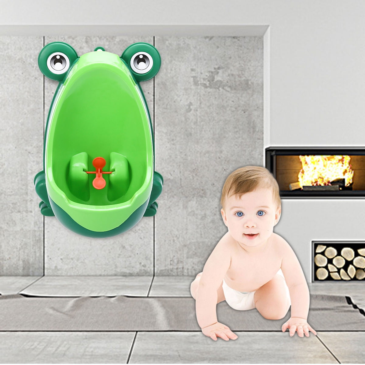 FUEENIRVA 1Pack Frog Shape Green Potty Training Urinal for Boys with ...