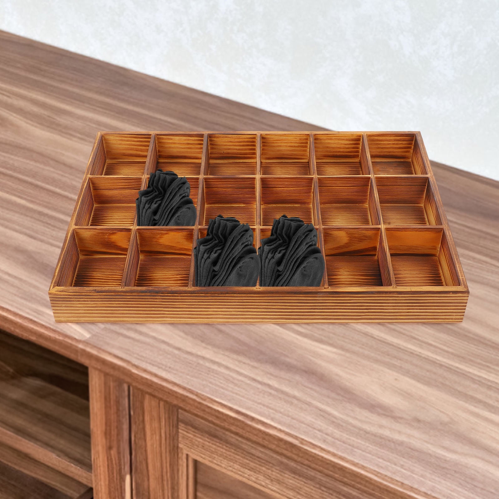 FUEENIRVA 1Pack Wooden Drawer Organizer For Closet With ...