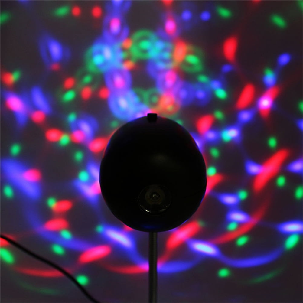 FUEENIRVA 1Pcs Black Plastic Spherical Usb Rgb Led Stage Lights For ...