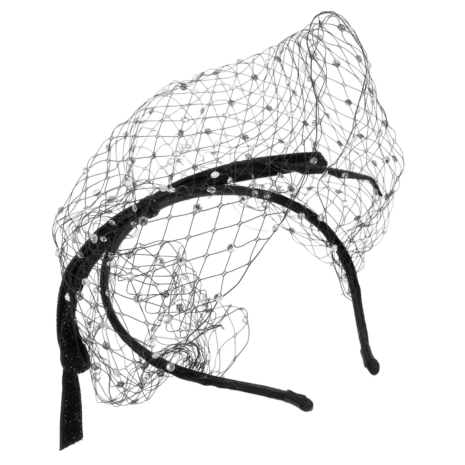 FUEENIRVA 1Set Black Mesh Wedding Veil Decoration for Women Elegant ...