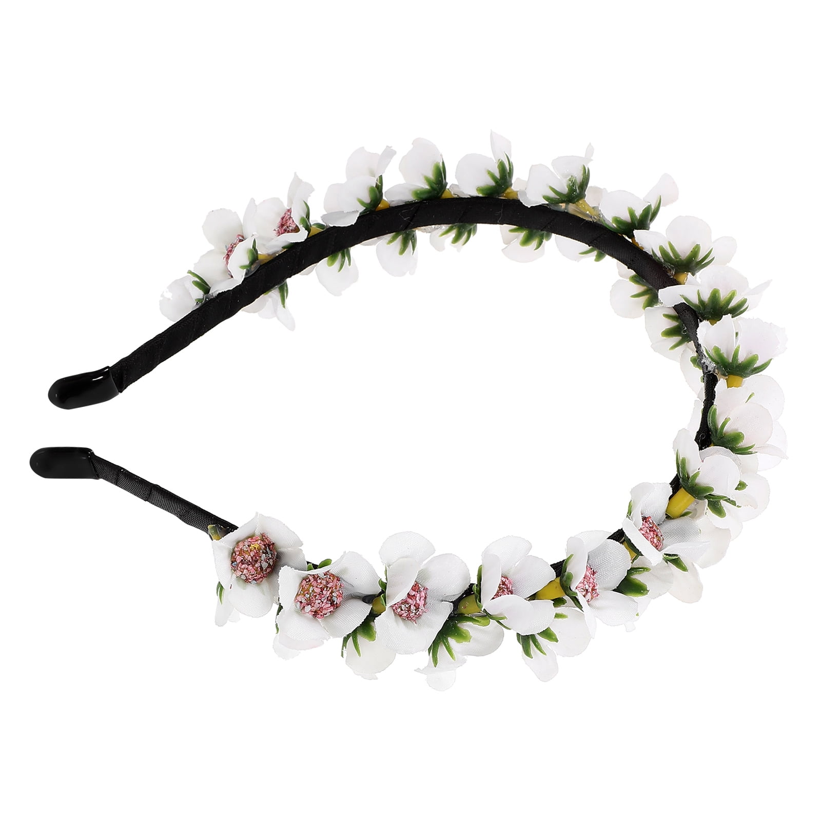 FUEENIRVA 1Set Bridal Flower Crown Headband White Circular for Wedding ...