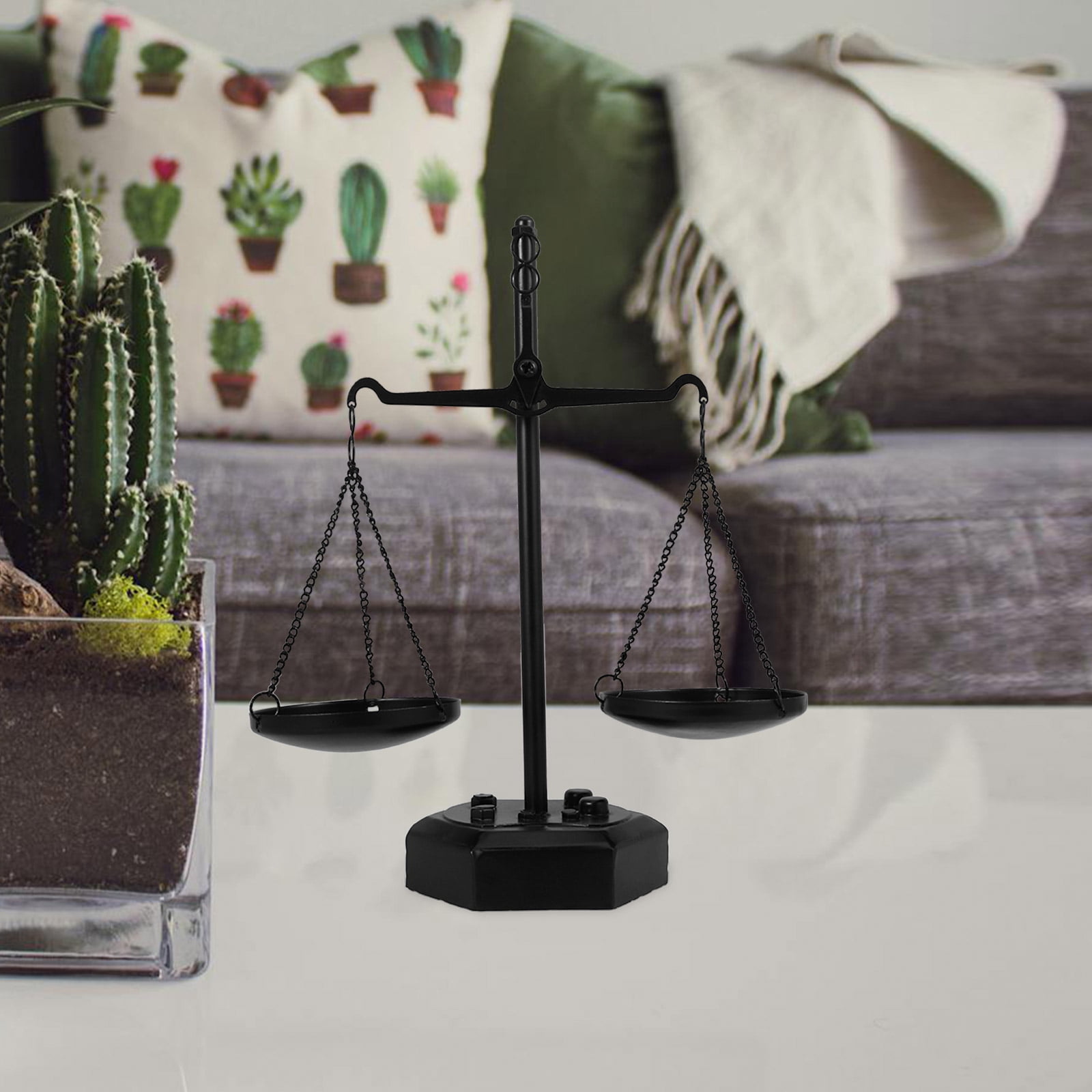 FUEENIRVA 1Set Centerpiece Tray Balance Scale with Metal Display Tray ...