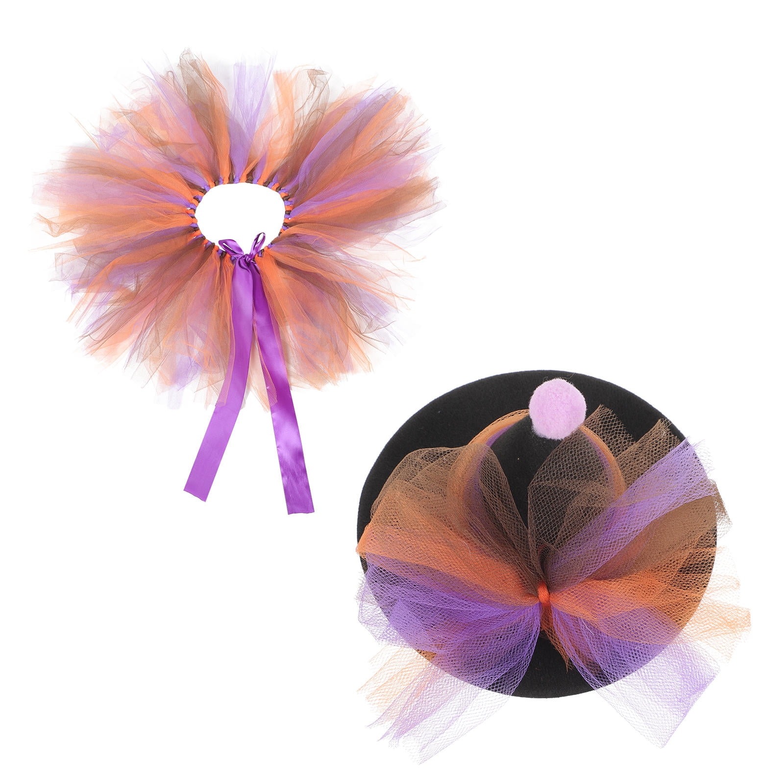 FUEENIRVA 1Set Girl Tutu Skirt Hat Set in Multi Colored Tulle Skirt for ...