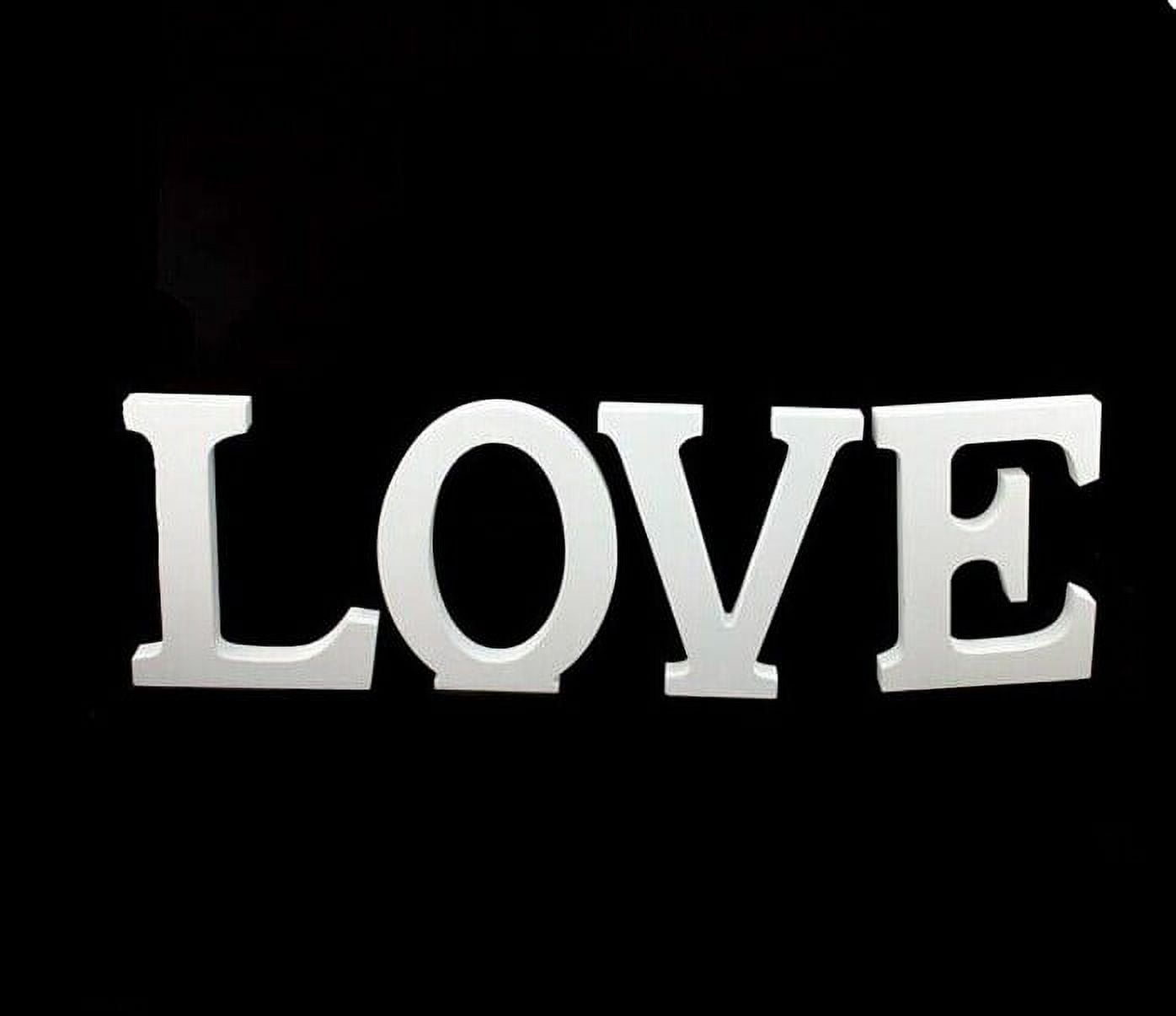 FUEENIRVA 1Set Love Wooden Letters Square White 8*8*0.5Inch Love Letter ...