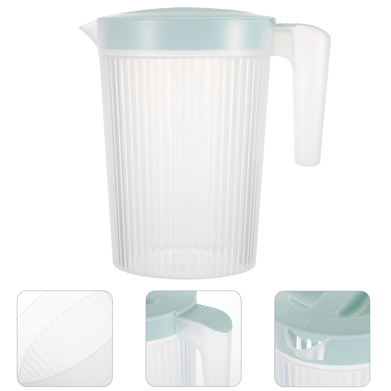 FUEENIRVA Family Daily Use Plastic Drink Pitcher 1Pack 8.3X8.1X4.9In ...
