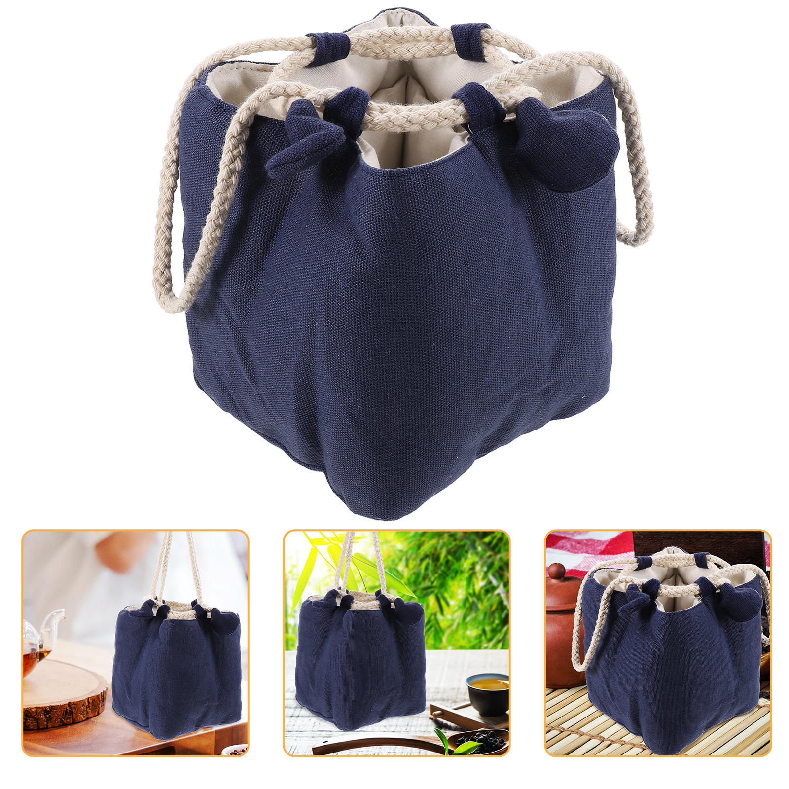 FUEENIRVA 1Set Thick Fabric Teacup Storage Bag for Clutter Organization ...