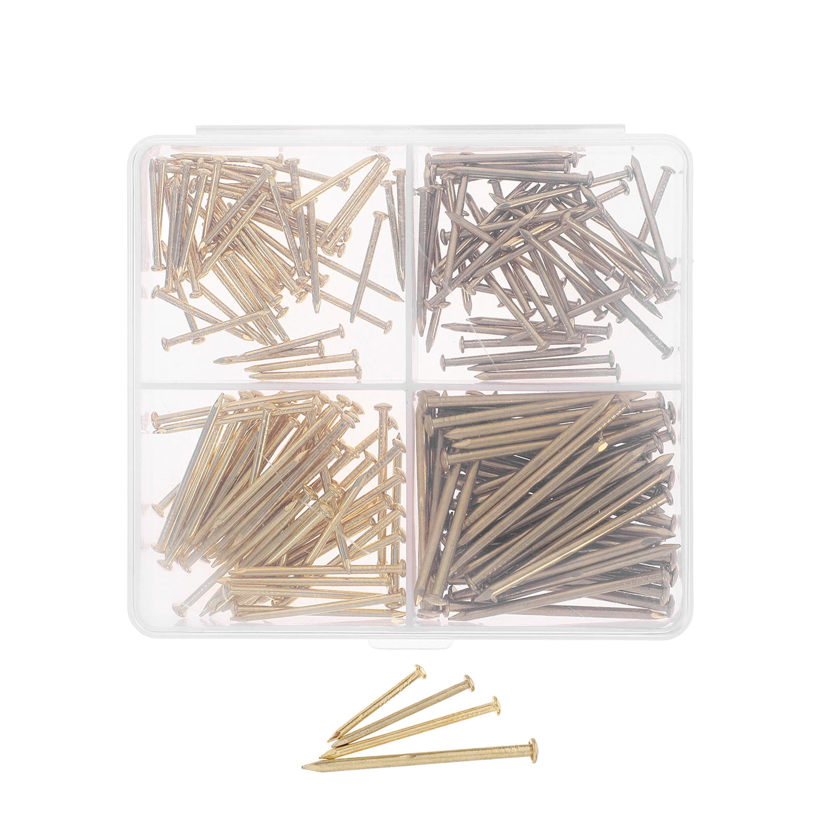 FUEENIRVA 200 x Nails Golden Hanging Nails Kit 3.00X0.35X0.35in Steel ...