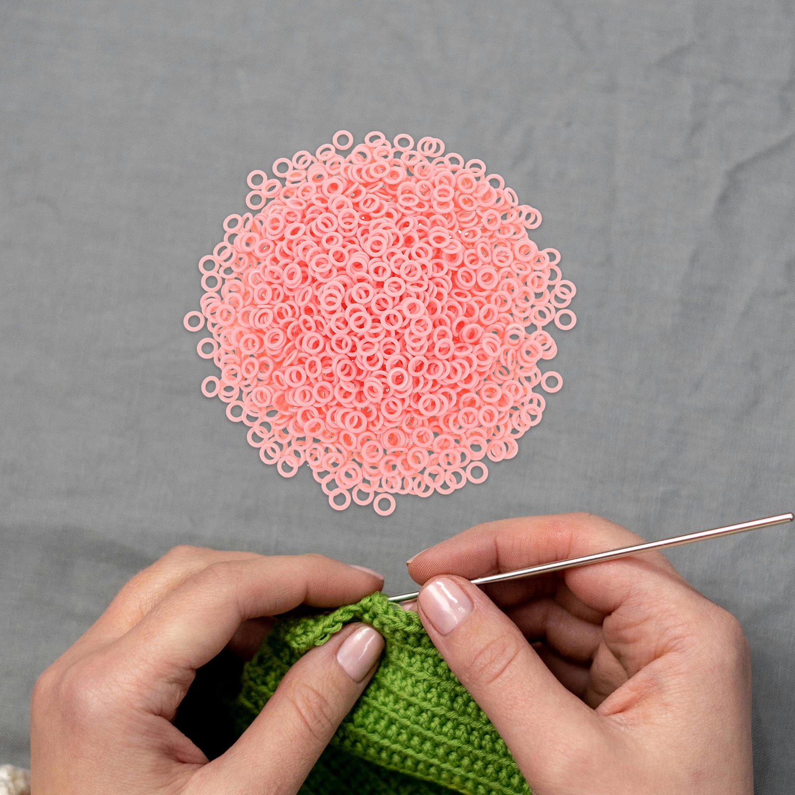 FUEENIRVA 2000Pcs Crochet Locking Sewing Rings Minimalist Design for ...