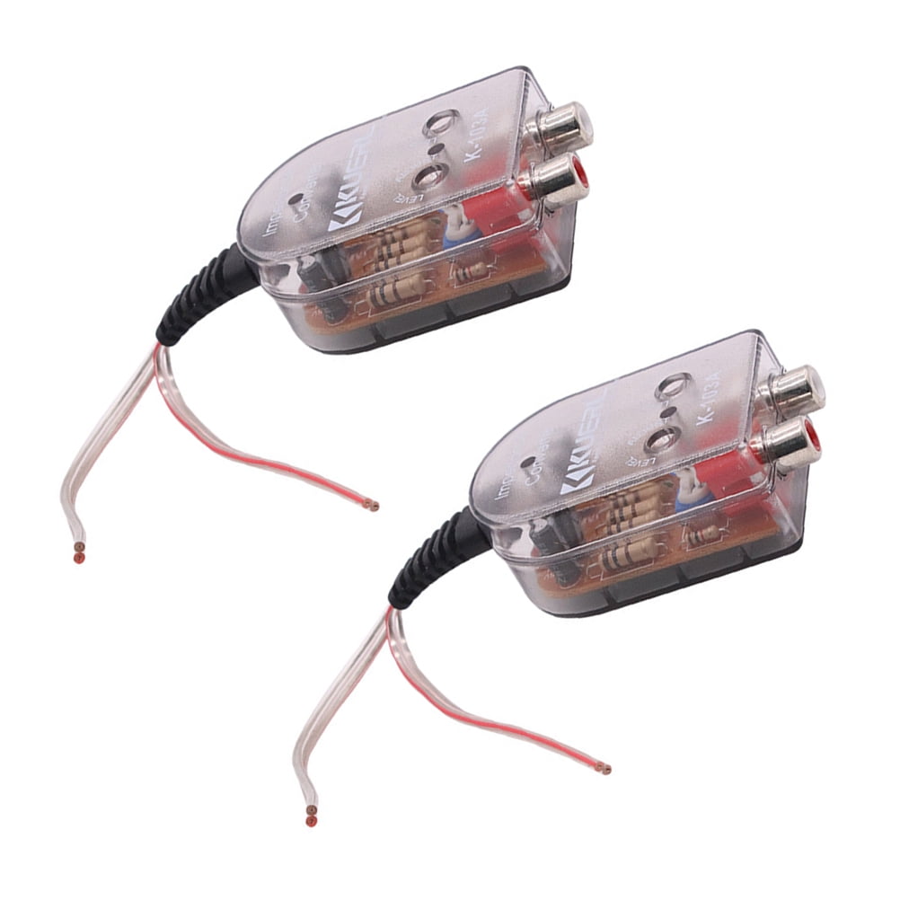 FUEENIRVA 2Pack High Low Converter Car Audio Square Shape for Car ...