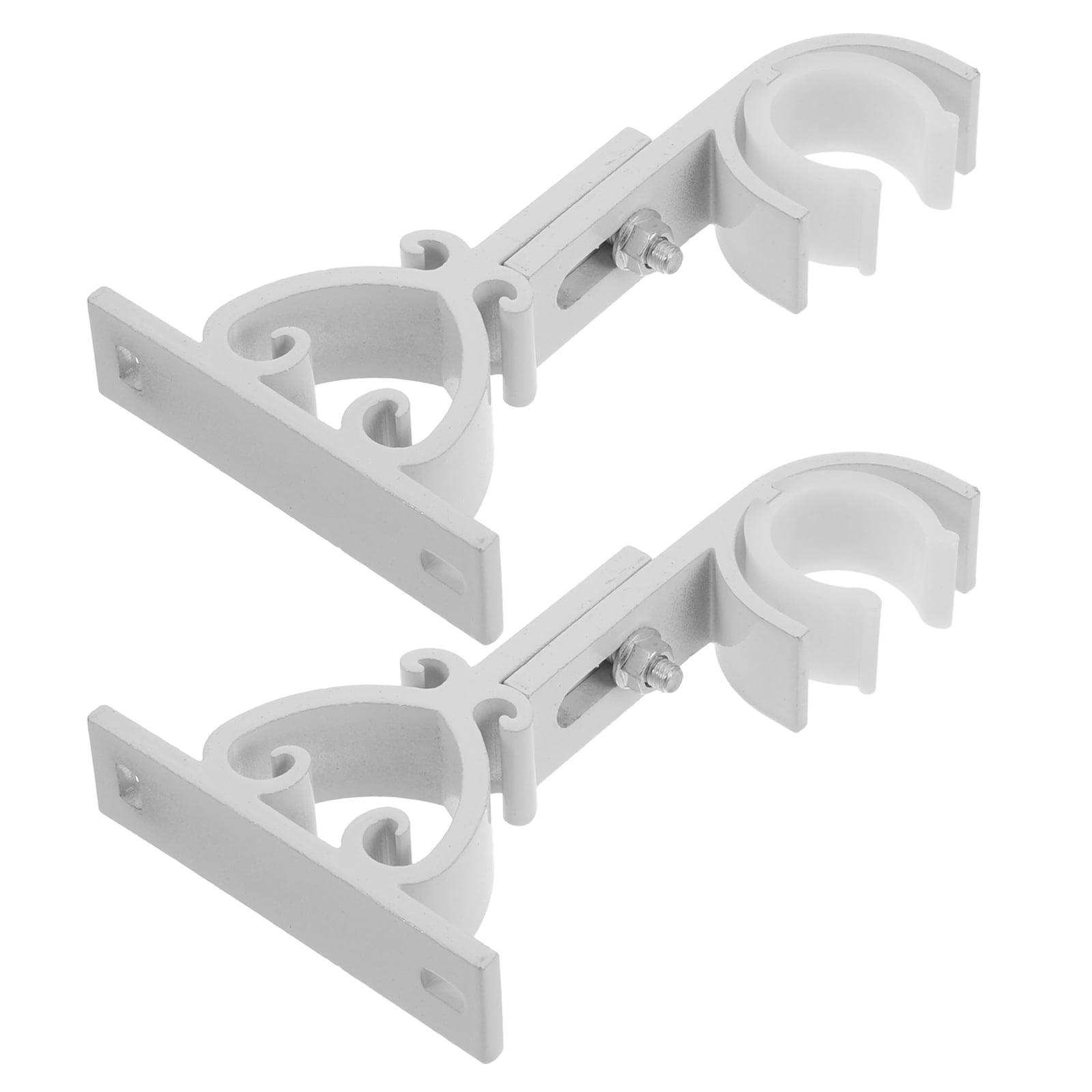 FUEENIRVA 2Pcs Adjustable Curtain Rod Brackets No Drill Easy ...