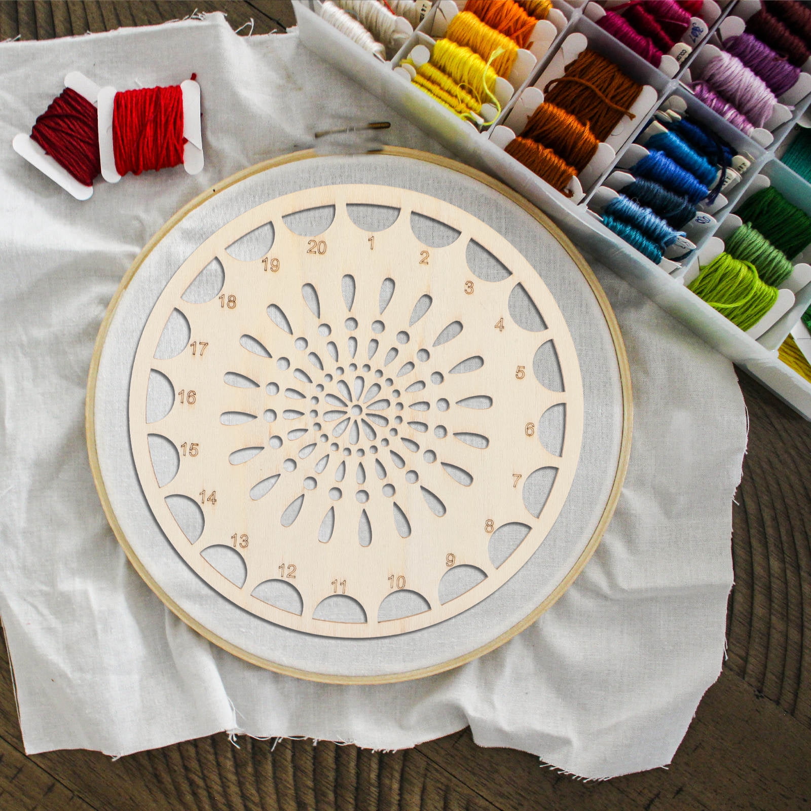 FUEENIRVA 2Pcs Cross Stitch Threading Board Assorted Color Thread ...