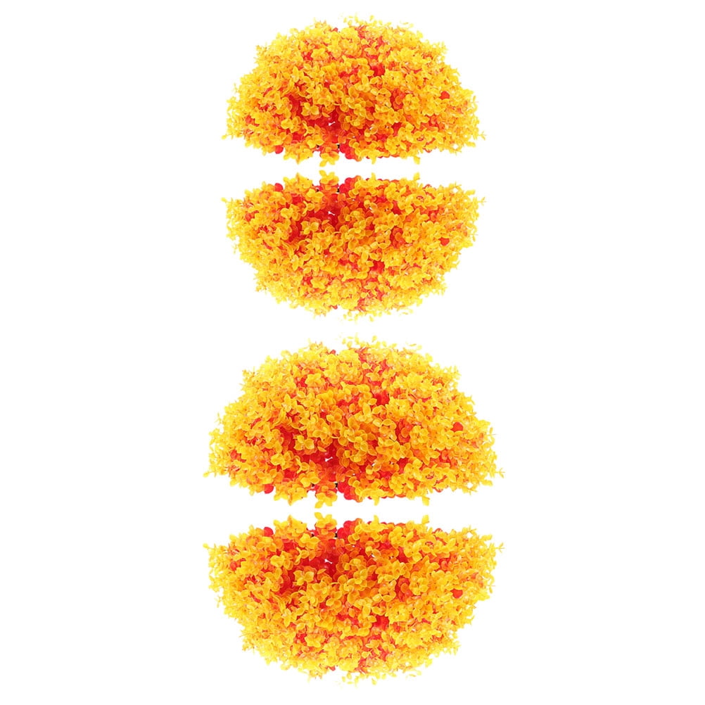 FUEENIRVA 2Pcs Round Faux Greenery Balls in Orange Plastic for Home ...