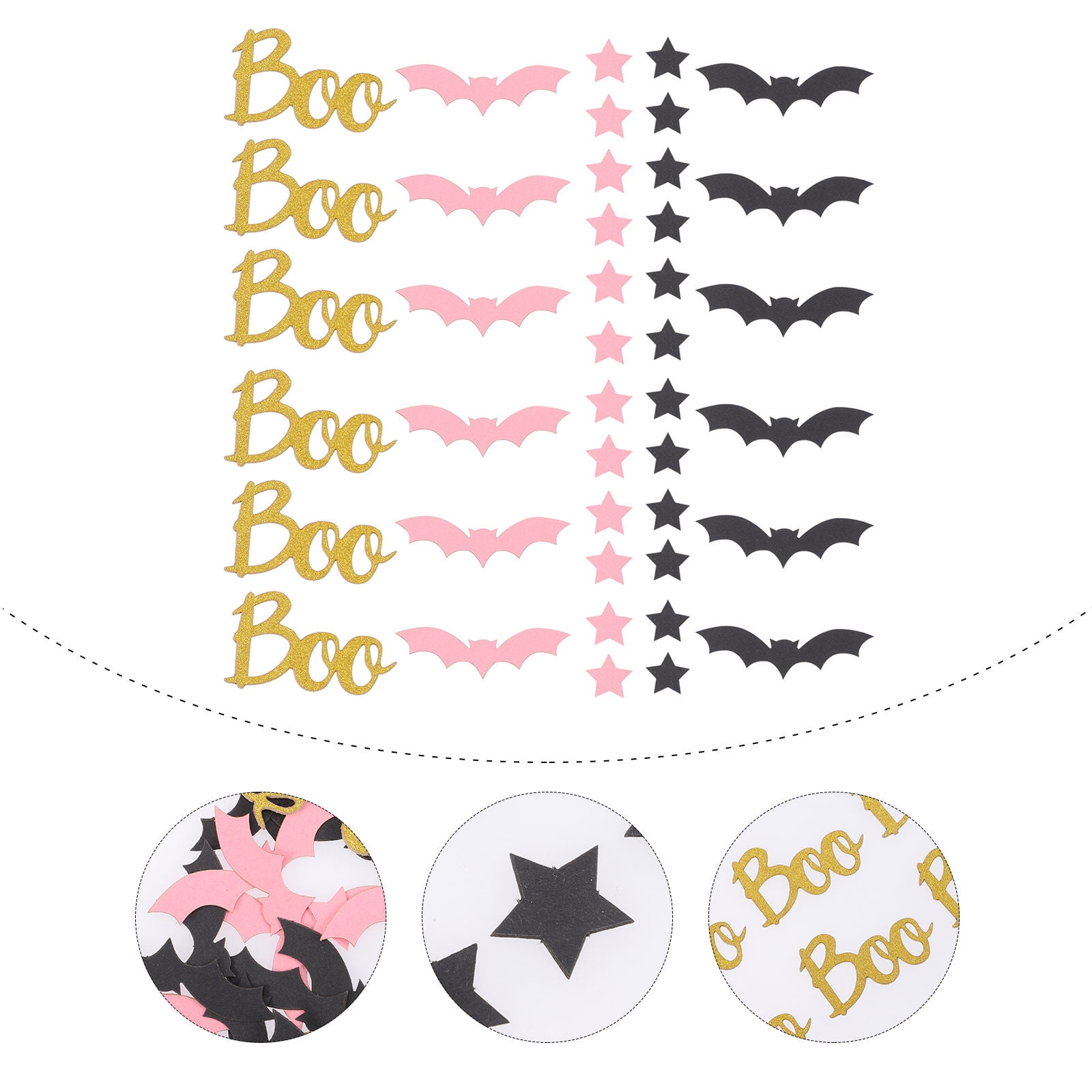 FUEENIRVA Confetti Decorations Golden Paper 2 Sets 1.8x0.3in - Walmart.com