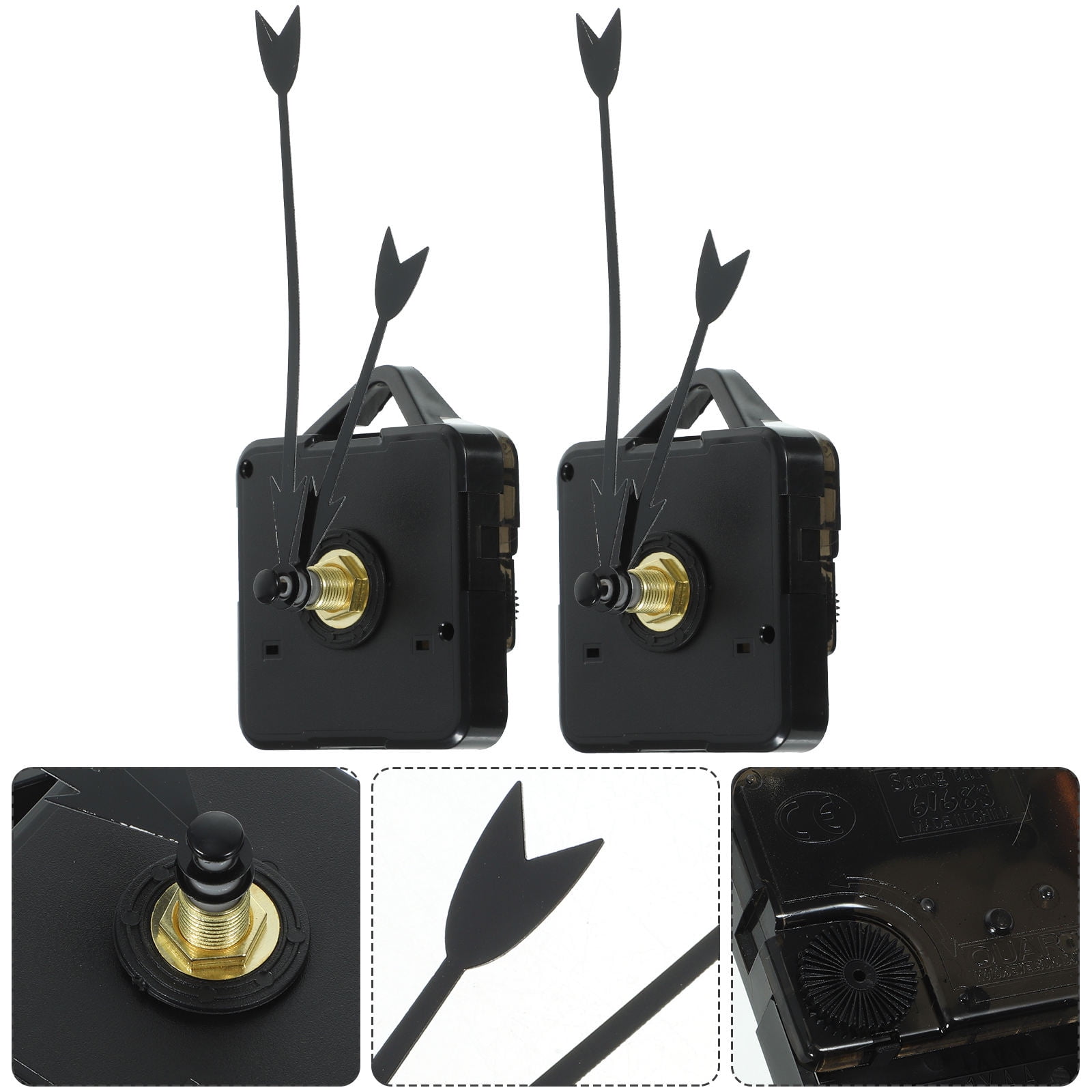 FUEENIRVA Clock Mechanism Kit Black Plastic Durable for Various Clock ...